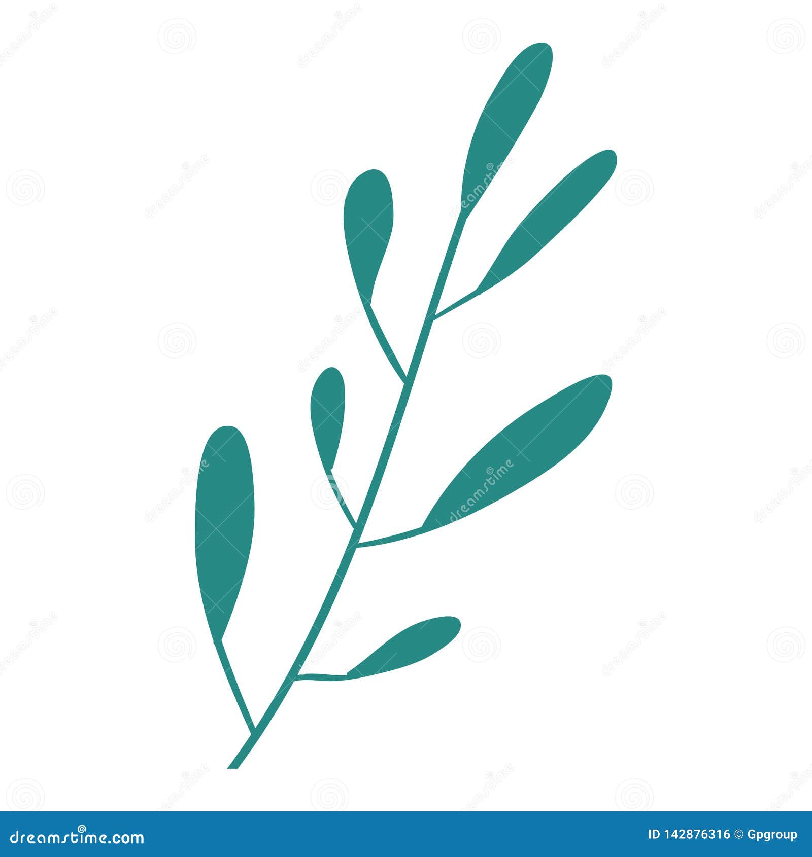 Oak Leaf Oval Frame Black Silhouette Vector Illustration ...