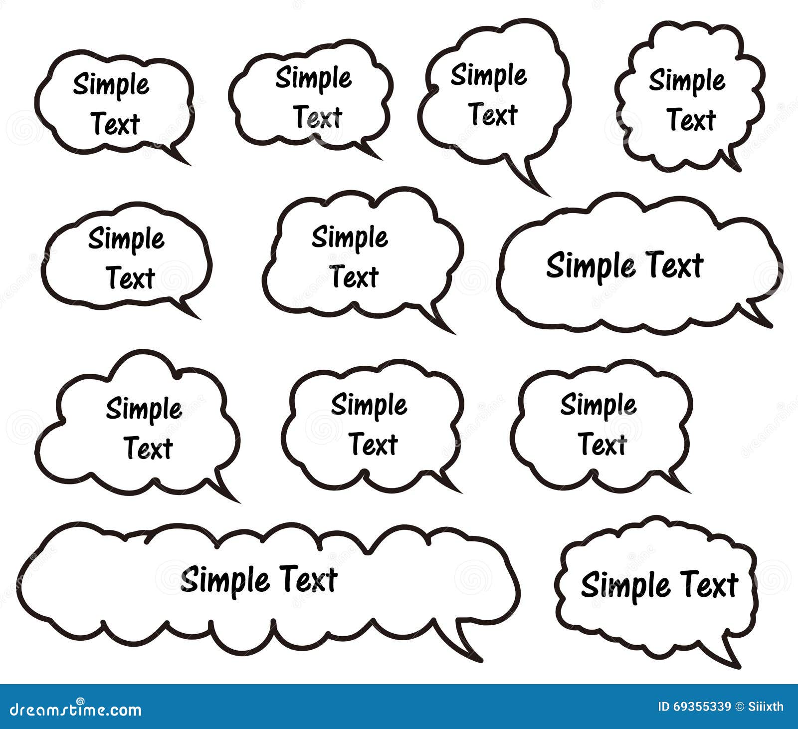 Hand Drawing Cloud Dialog Box Stock Vector - Illustration of element ...