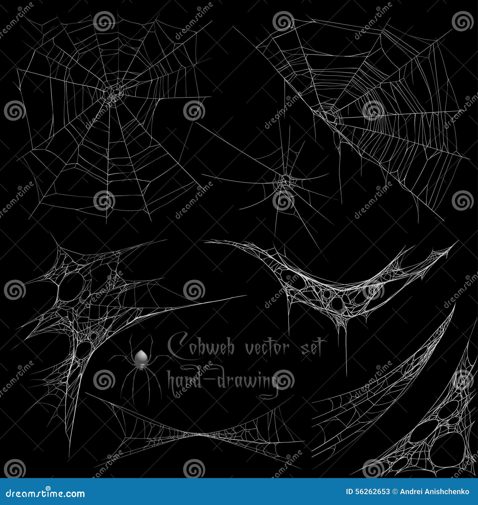 Hand drawing cobweb set stock vector. Illustration of detail - 56262653 Hand drawing cobweb set stock vector. Illustration of detail - 56262653
