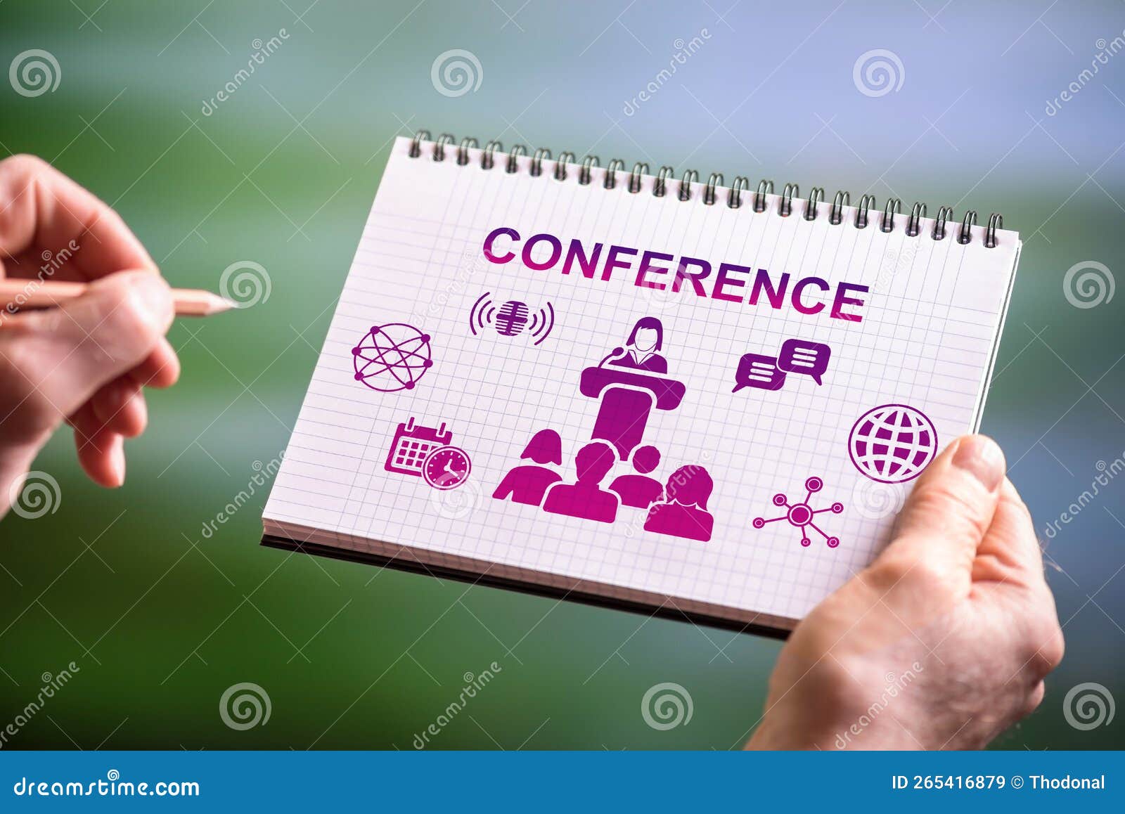 Conference Concept on a Notepad Stock Image - Image of notepad ...