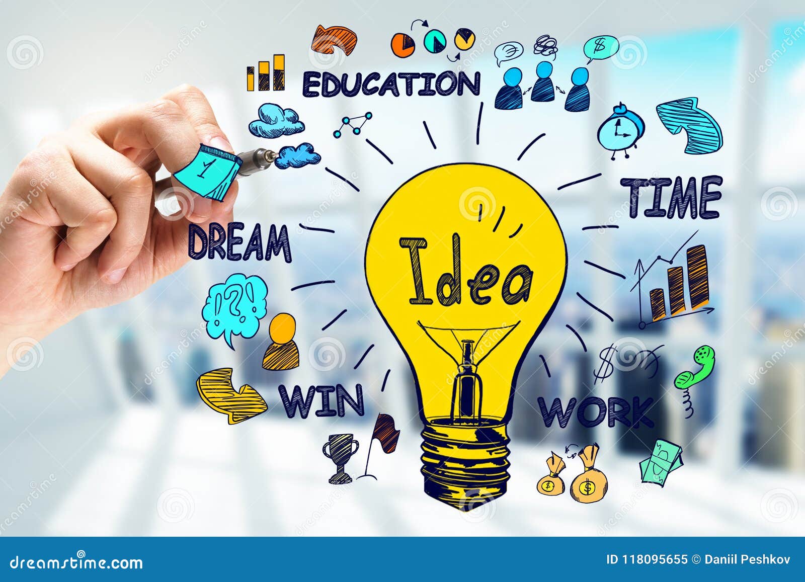Idea, Innovation and Research Concept Stock Image - Image of pencil ...