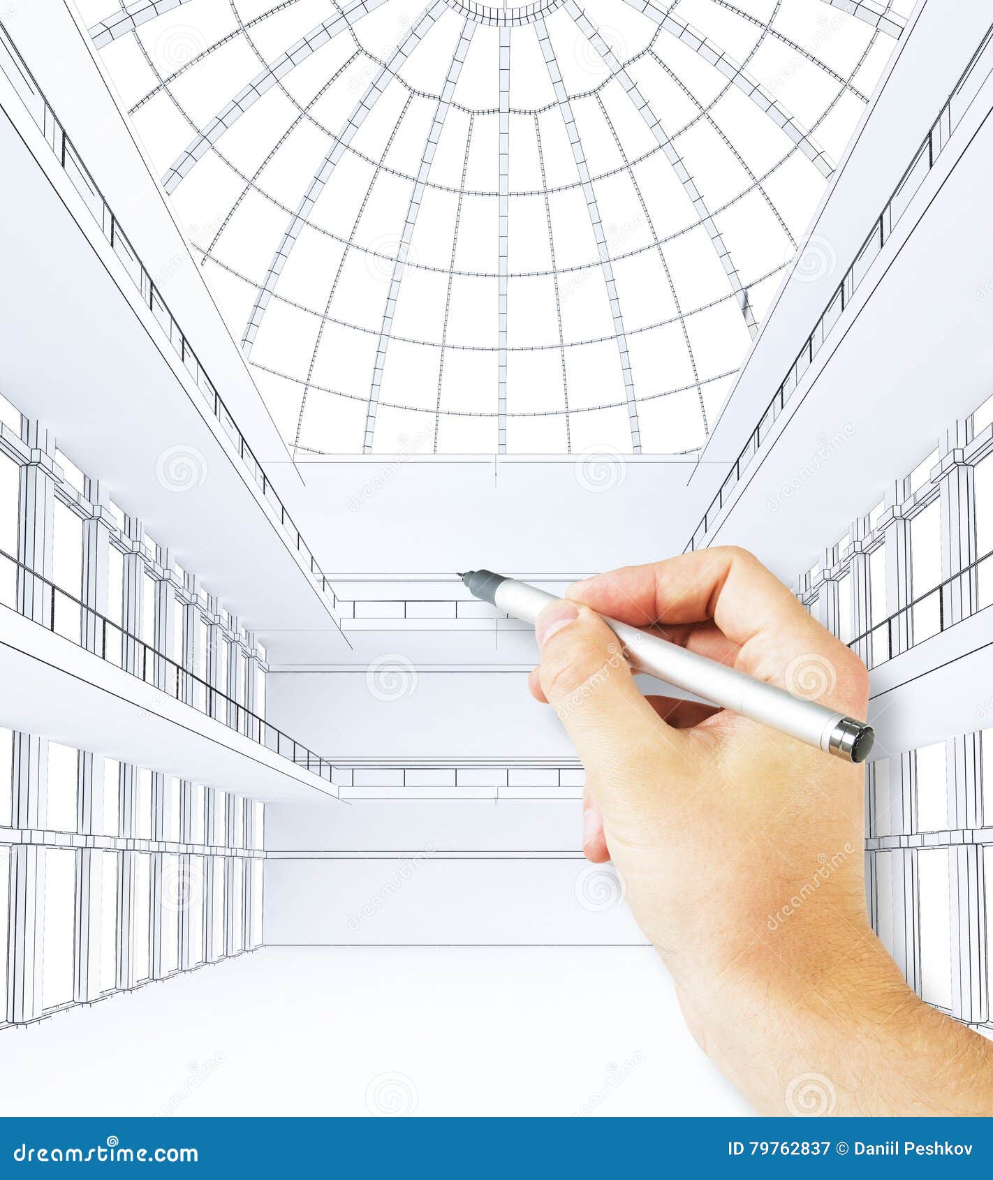 Interior Of A Unfinished Red Brick House Walls Under Construction ...