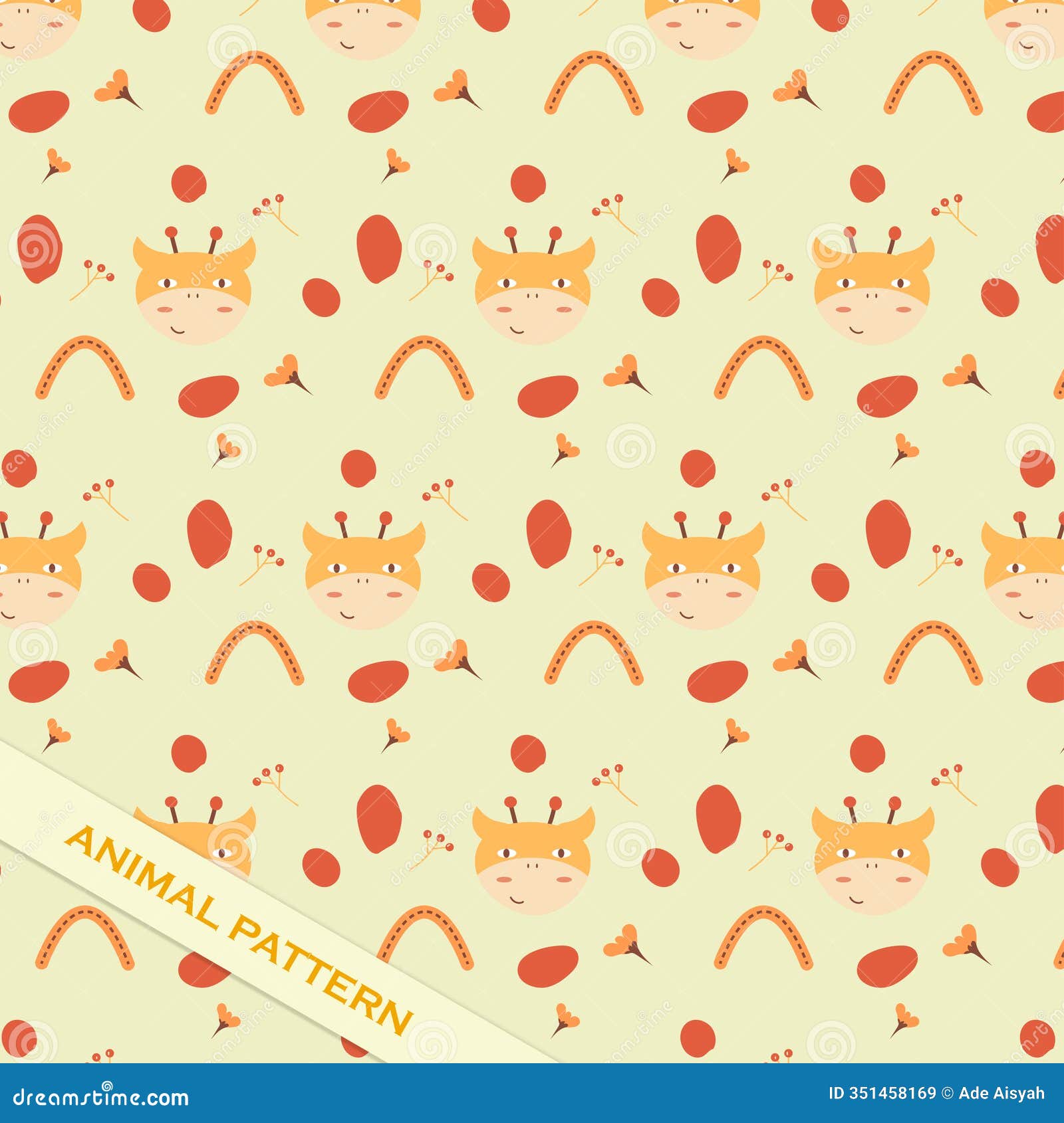 Hand Drawing Cute Giraffe Abstract Pattern Cartoon Vector Background ...