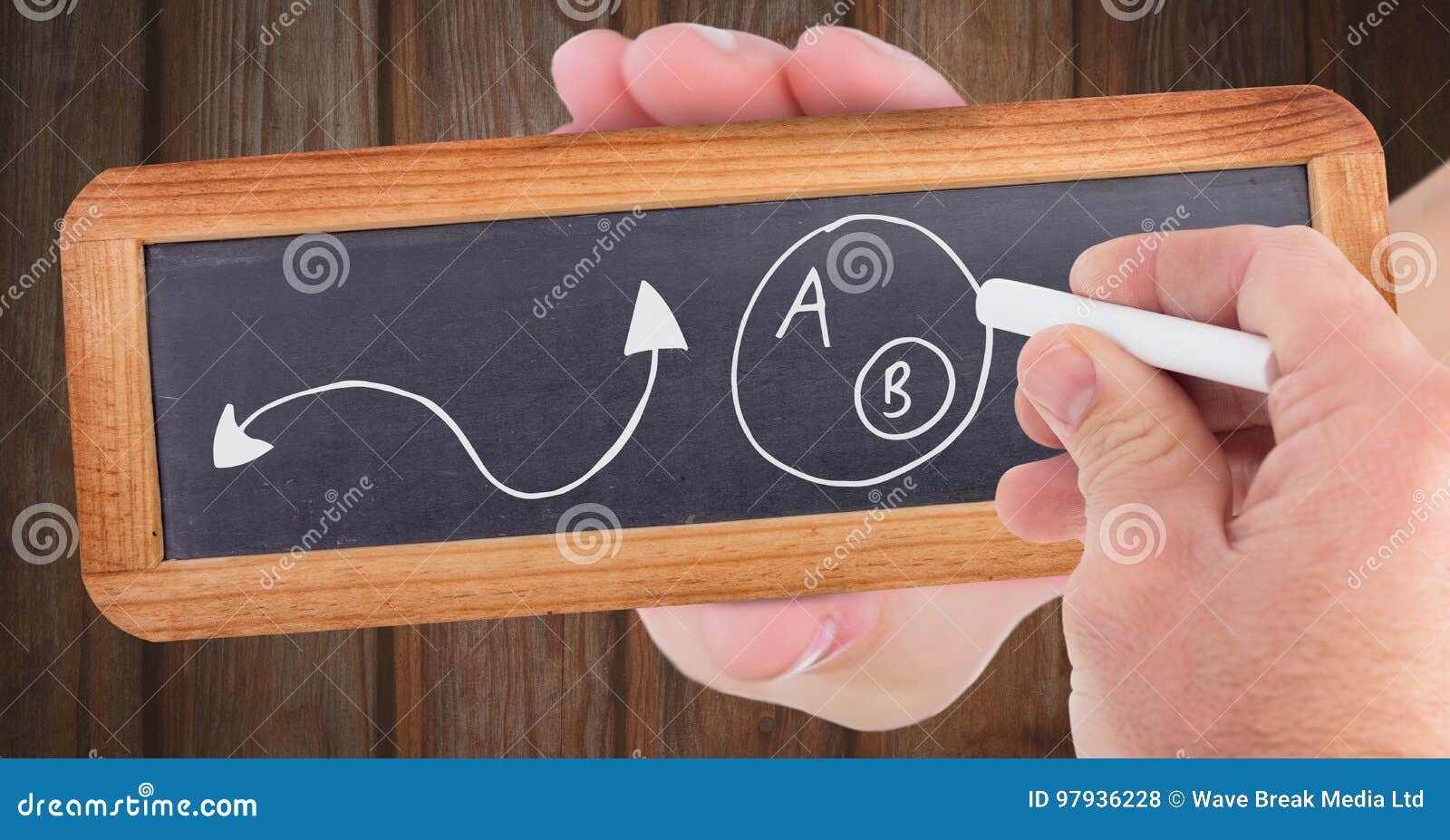 Hand Drawing Diagram On Blackboard Royalty-Free Stock Image ...