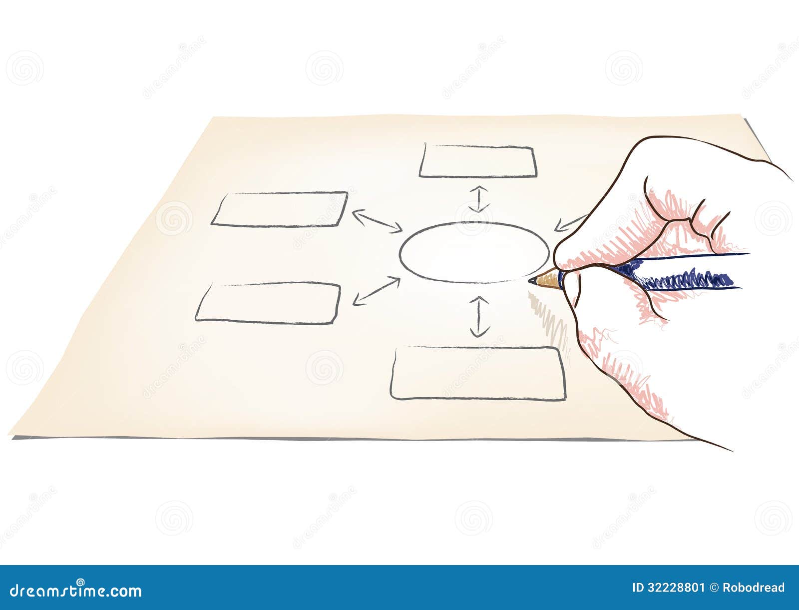 Hand drawing diagram stock vector. Illustration of circular - 32228801