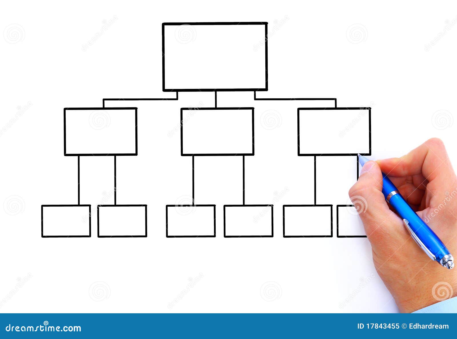 Hand Drawing Diagram Isolated Stock Image - Image of meeting, color ...