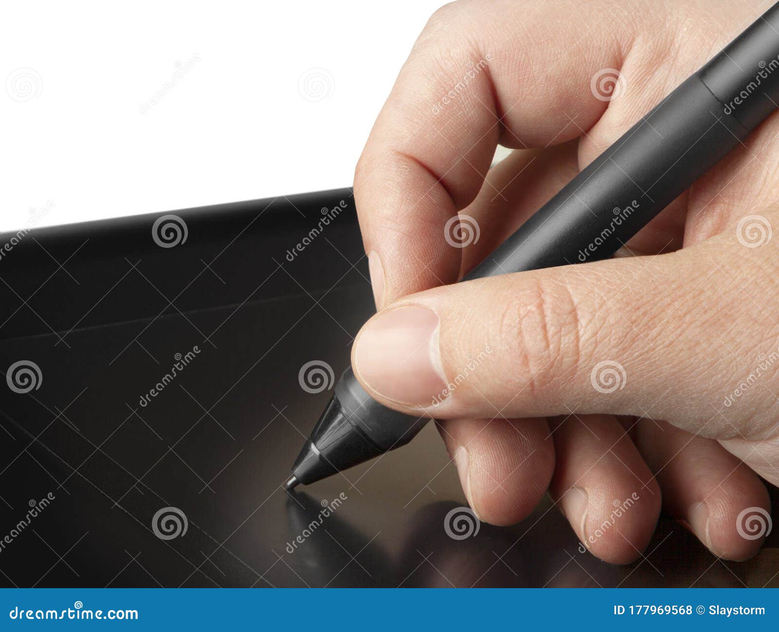 Hand is Drawing on a Digital Graphic Tablet Stock Photo - Image of draw ...