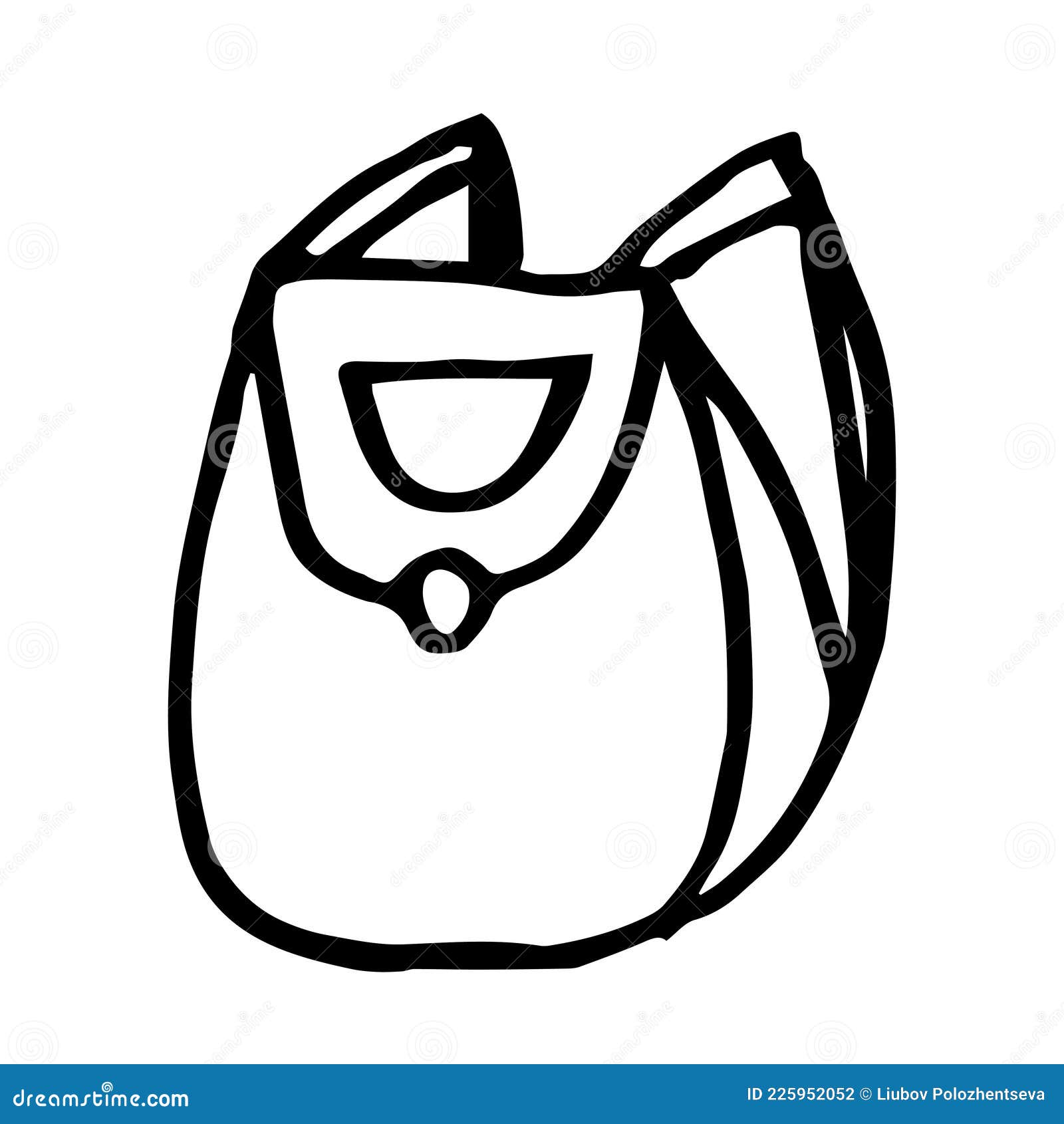 Hand Drawing, Doodle - Backpack, Design Element on a School Theme Stock ...