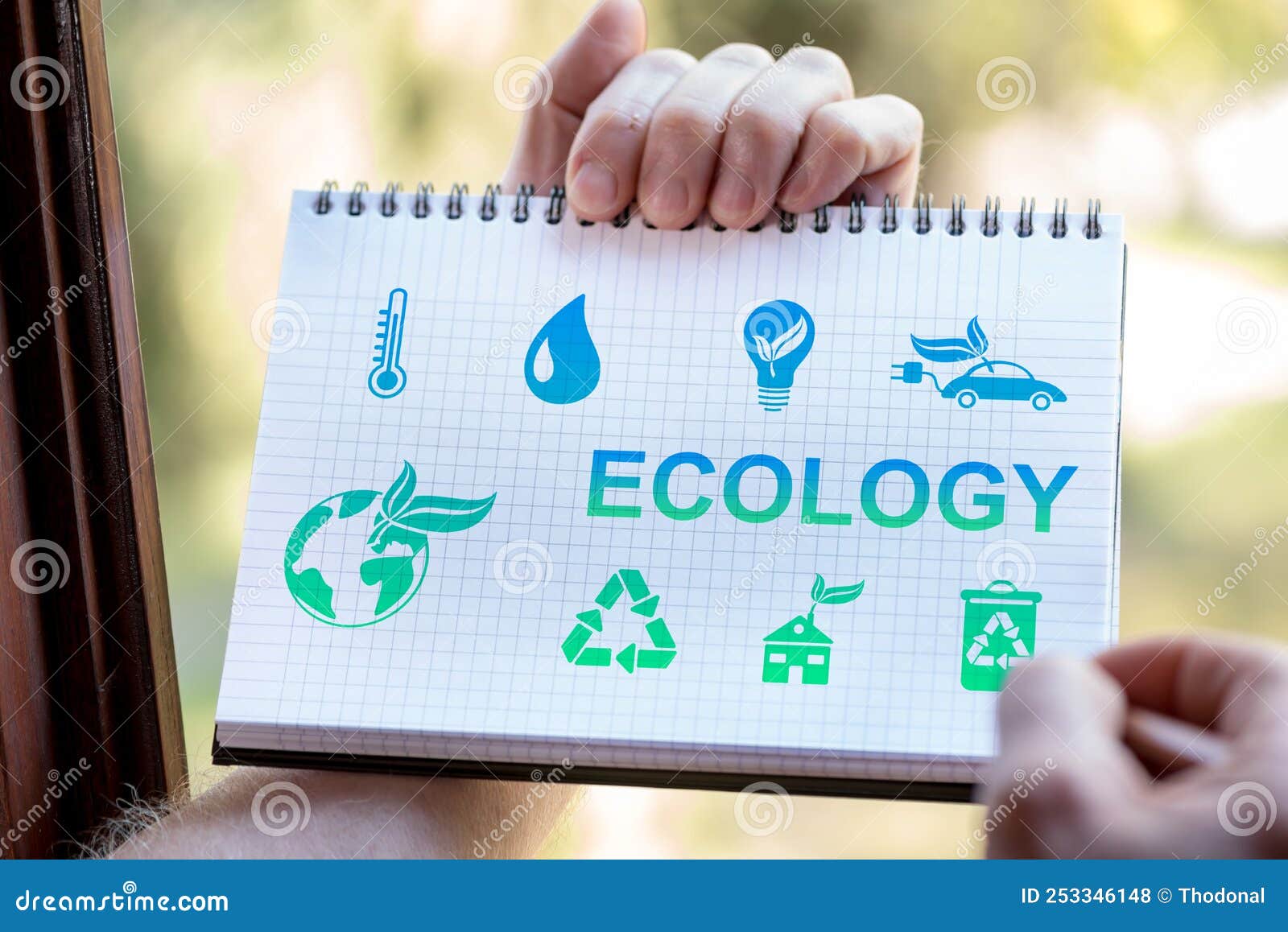 Ecology Concept on a Notepad Stock Photo - Image of clean, green: 253346148