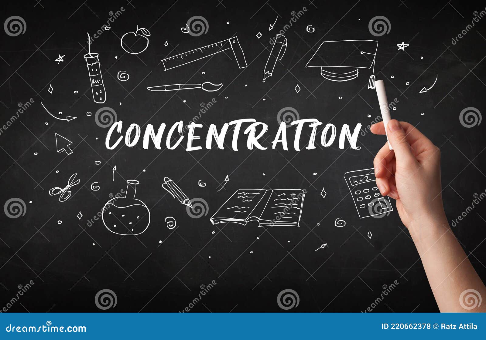 Hand Drawing Education Concept Concept Stock Photo - Image of ...