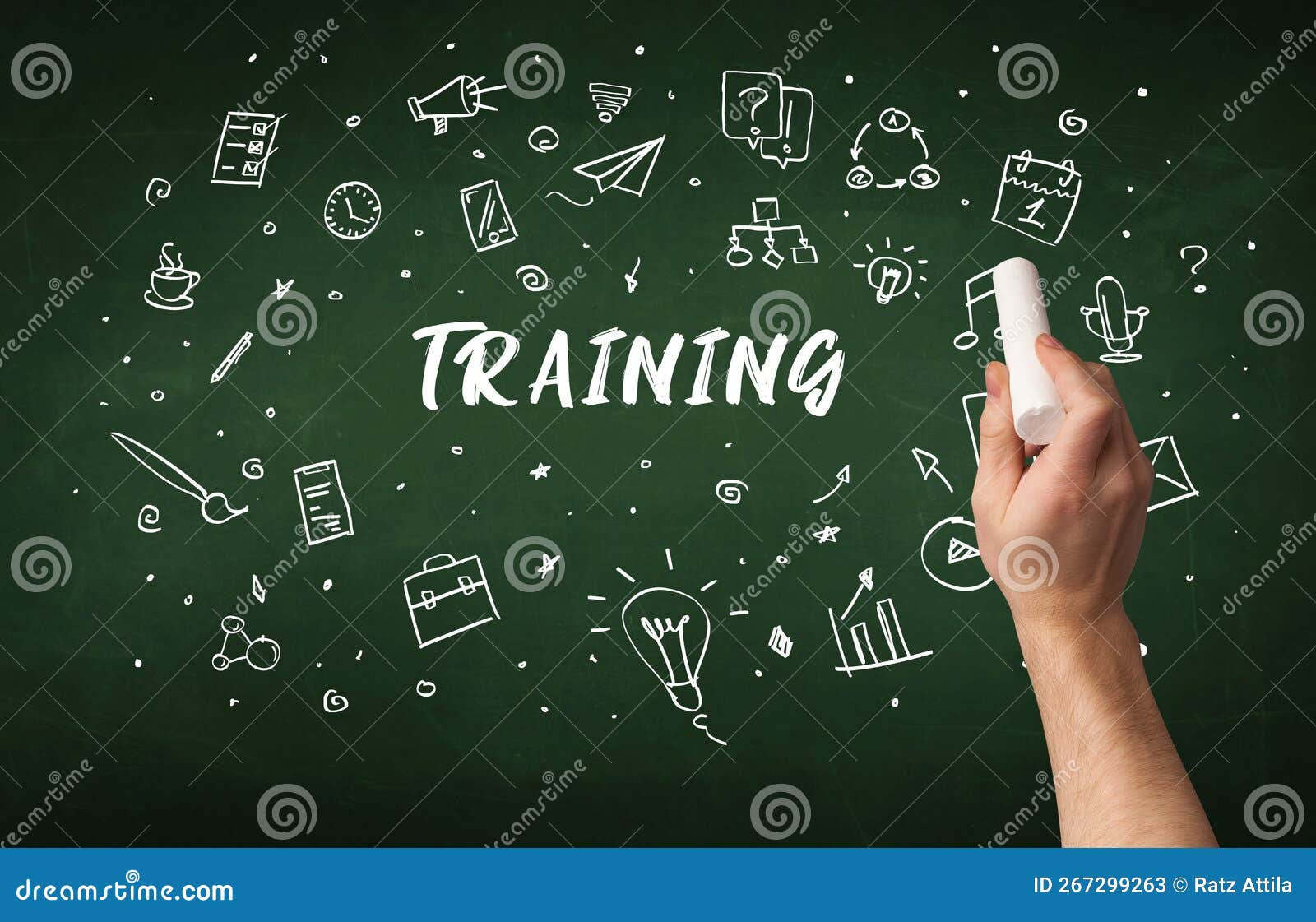 Hand Drawing Education Concept Concept Stock Image - Image of ...