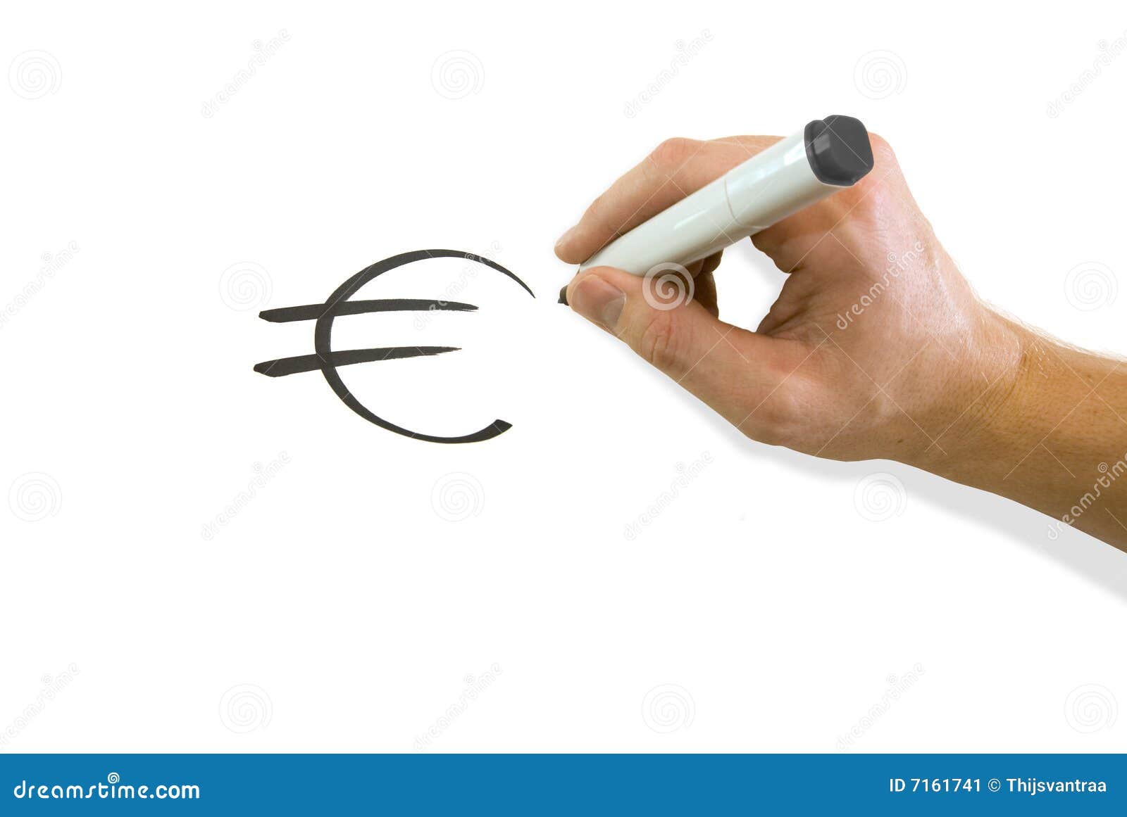Euro Symbol And Percentage Sign With Two Hands Stock Photography ...