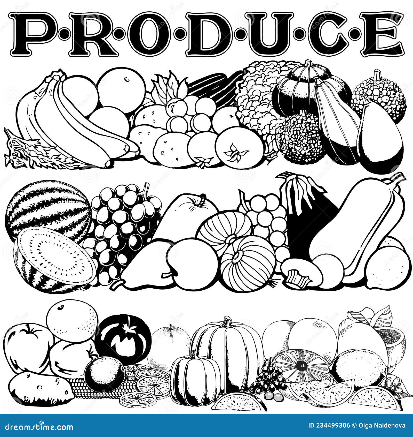 Hand Drawing Food Products Sketch Set Stock Vector - Illustration of ...