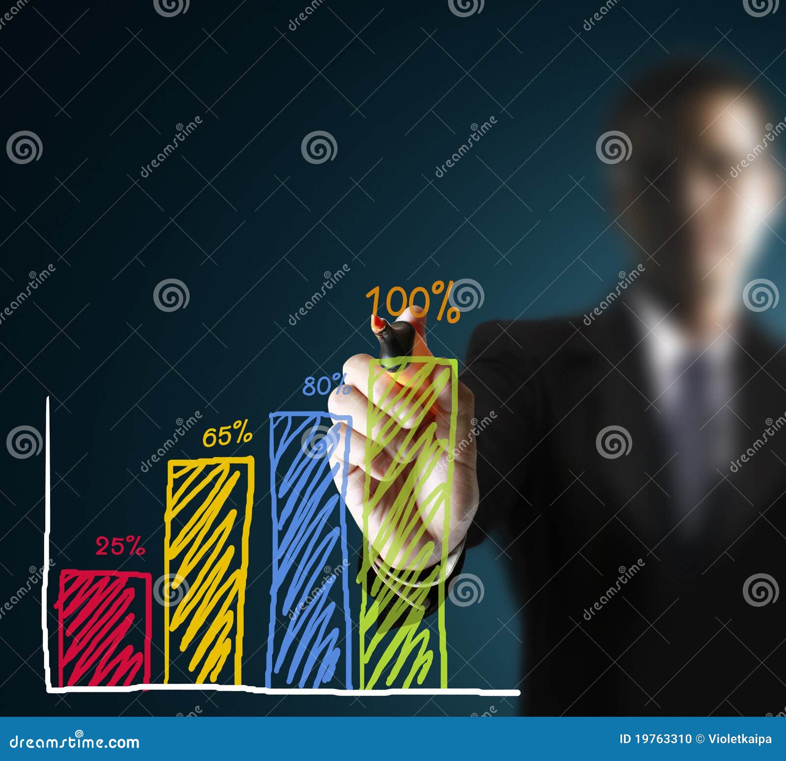 Hand drawing graph stock photo. Image of improvement - 19763310
