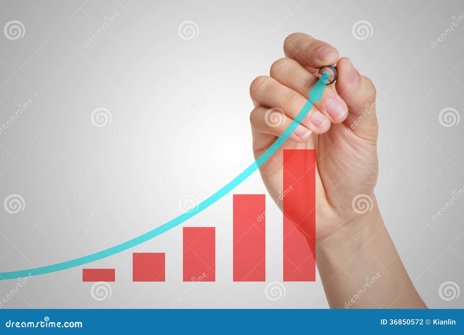 Hand drawing graph stock photo. Image of office, drawing - 36850572