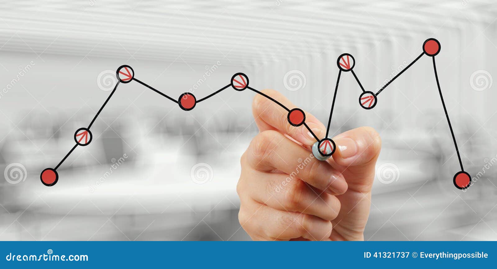 Hand drawing graph chart stock image. Image of businessman - 41321737