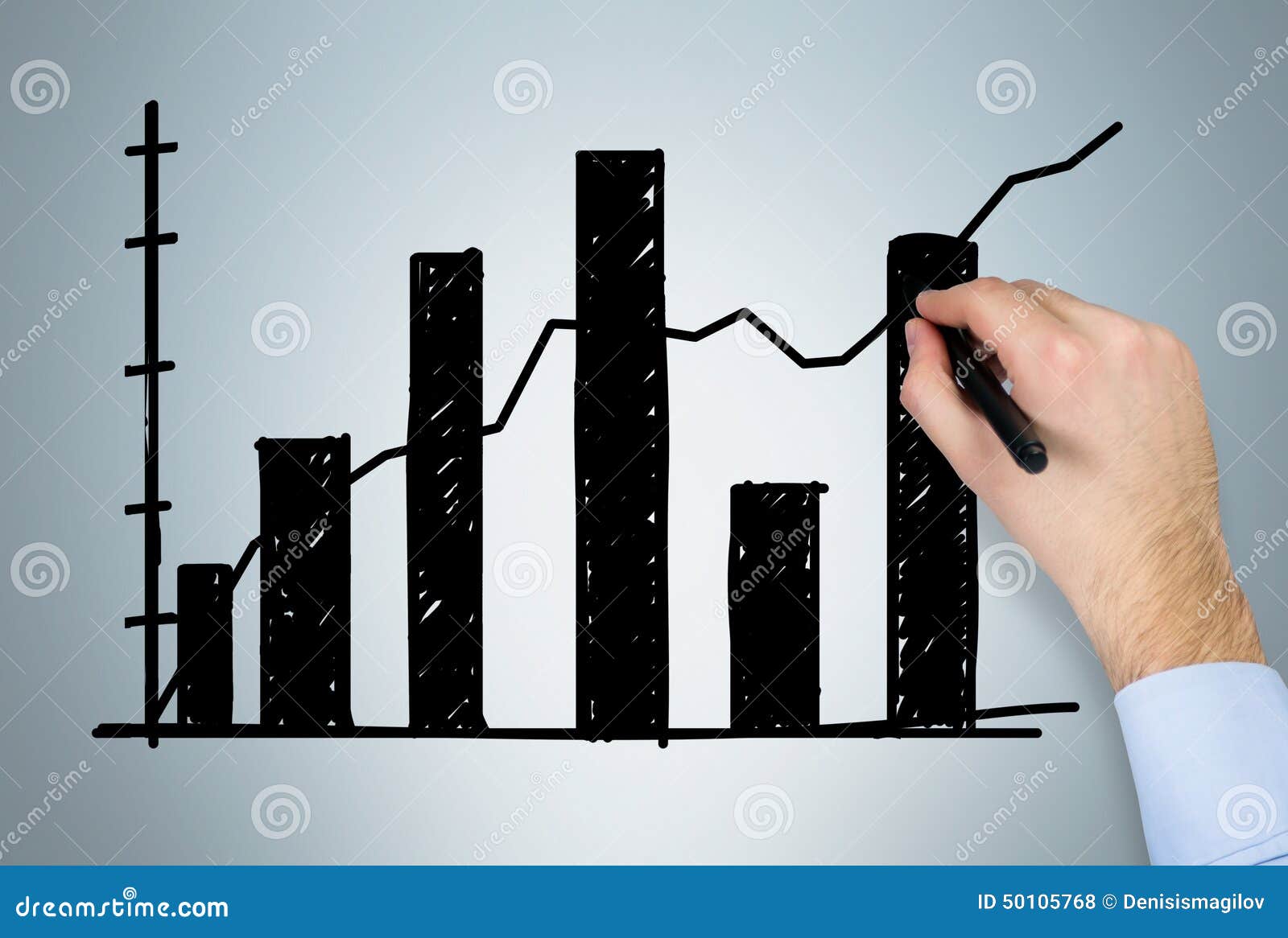 Hand drawing graph stock photo. Image of graphic, depict - 50105768
