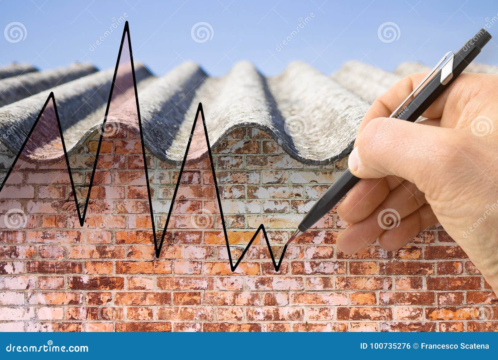 Hand Drawing a Graph about Issues Relating Asbestos Stock Photo - Image ...