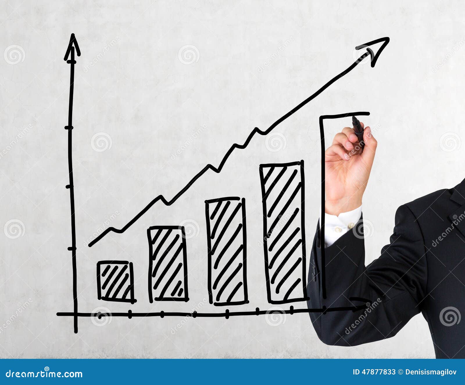 Hand drawing graph stock image. Image of aspirations - 47877833