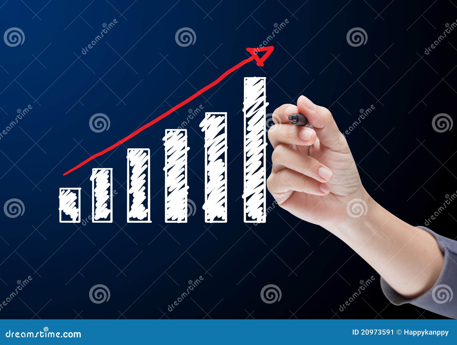 Drawing Of Graph On Blackboard. Royalty-Free Stock Photography ...