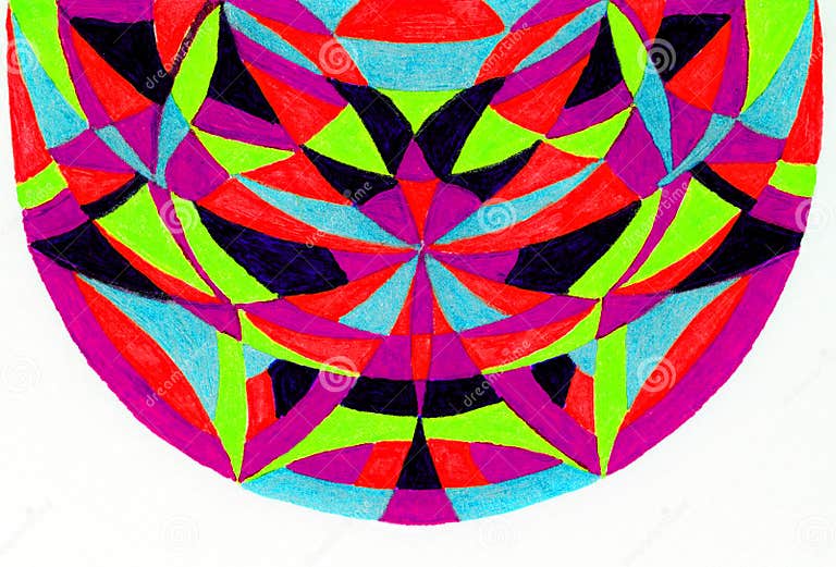Colourful Semi Circle Pattern. Stock Illustration - Illustration of ...