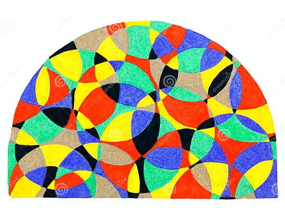 Colourful Semi Circle Pattern. Stock Image - Image of modern, artistic ...