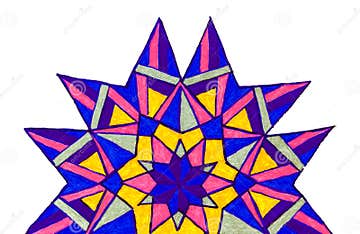 A Hand Drawing of a Half Star Pattern. Stock Illustration ...