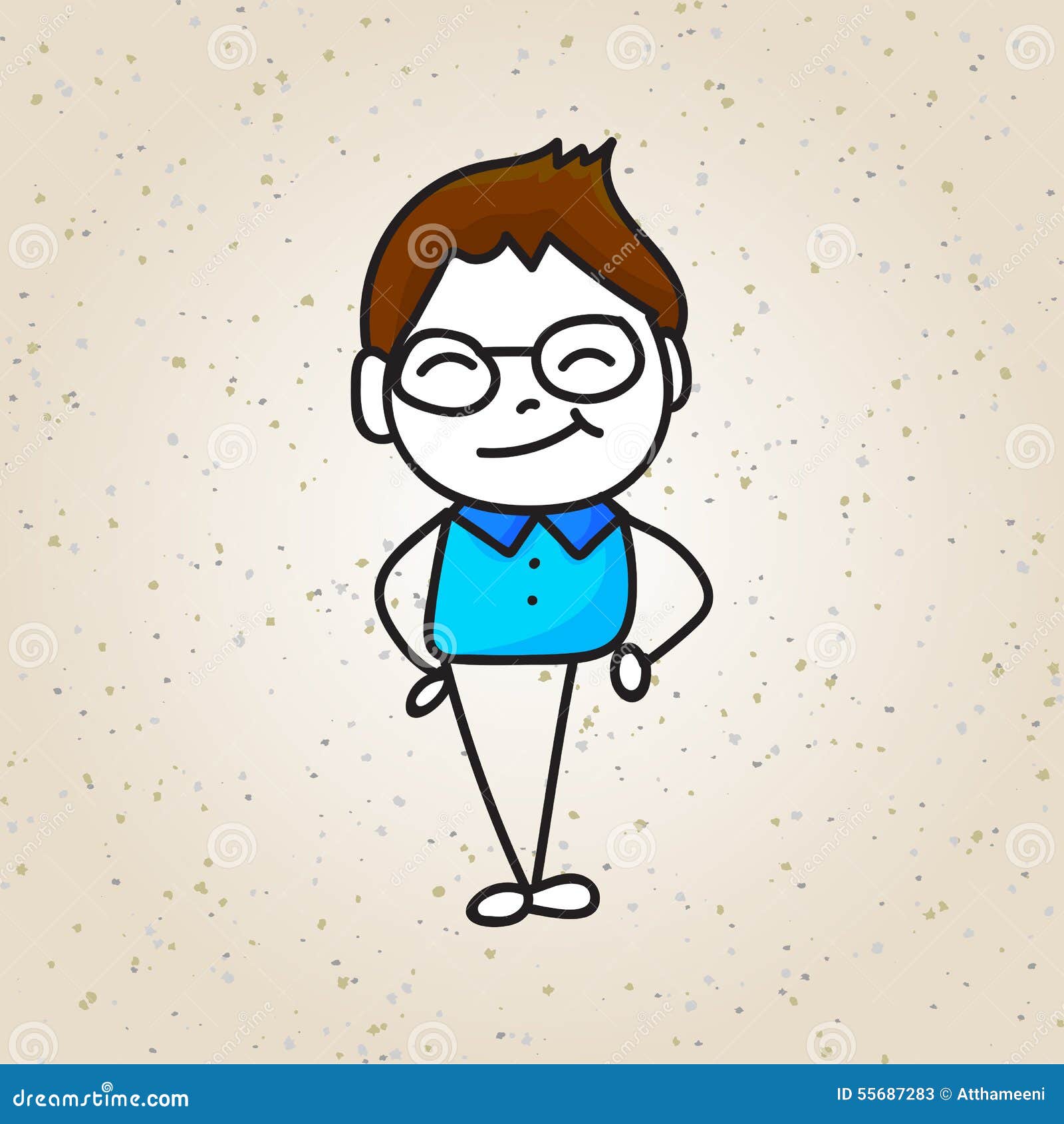 Hand drawing happy people stock vector. Illustration of hand - 55687283