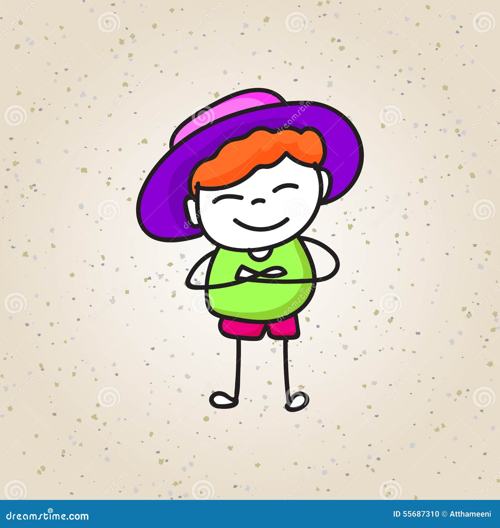 Hand drawing happy people stock vector. Illustration of friends - 55687310