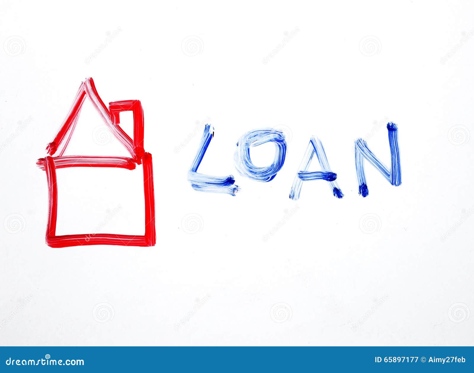 Hand Drawing - Home Loan Financial Concept. Stock Image - Image of ...