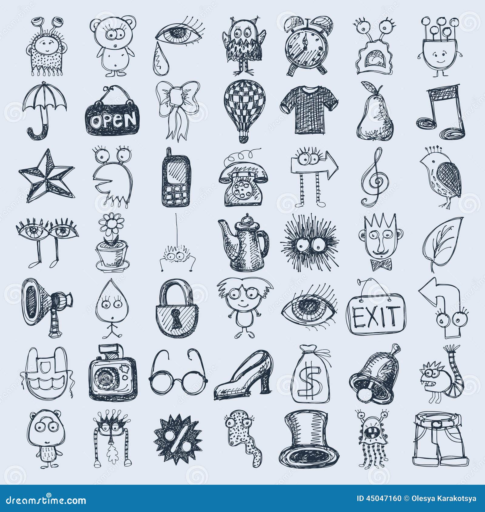 49 hand drawing icon set stock vector. Illustration of pear - 45047160