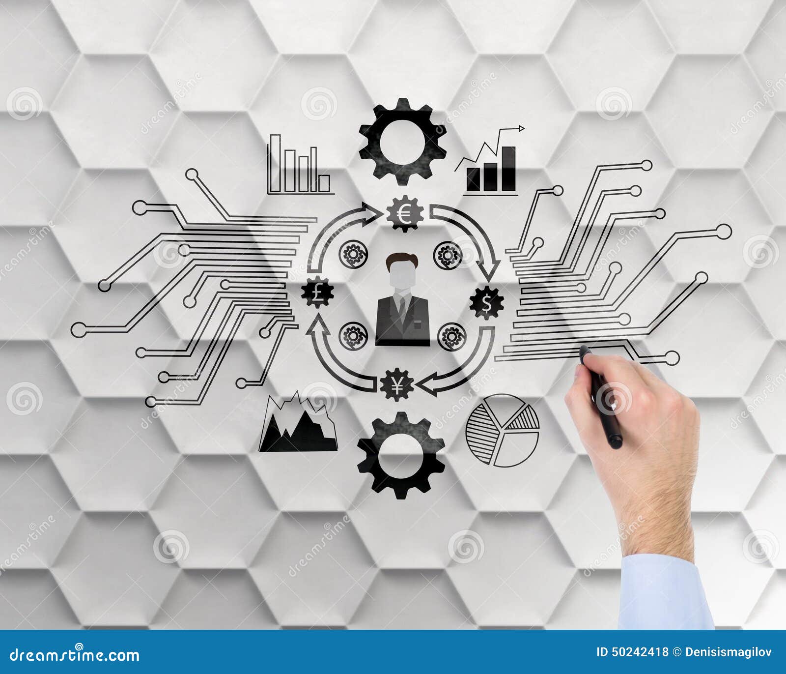 Hand drawing icons stock photo. Image of depict, creativity - 50242418