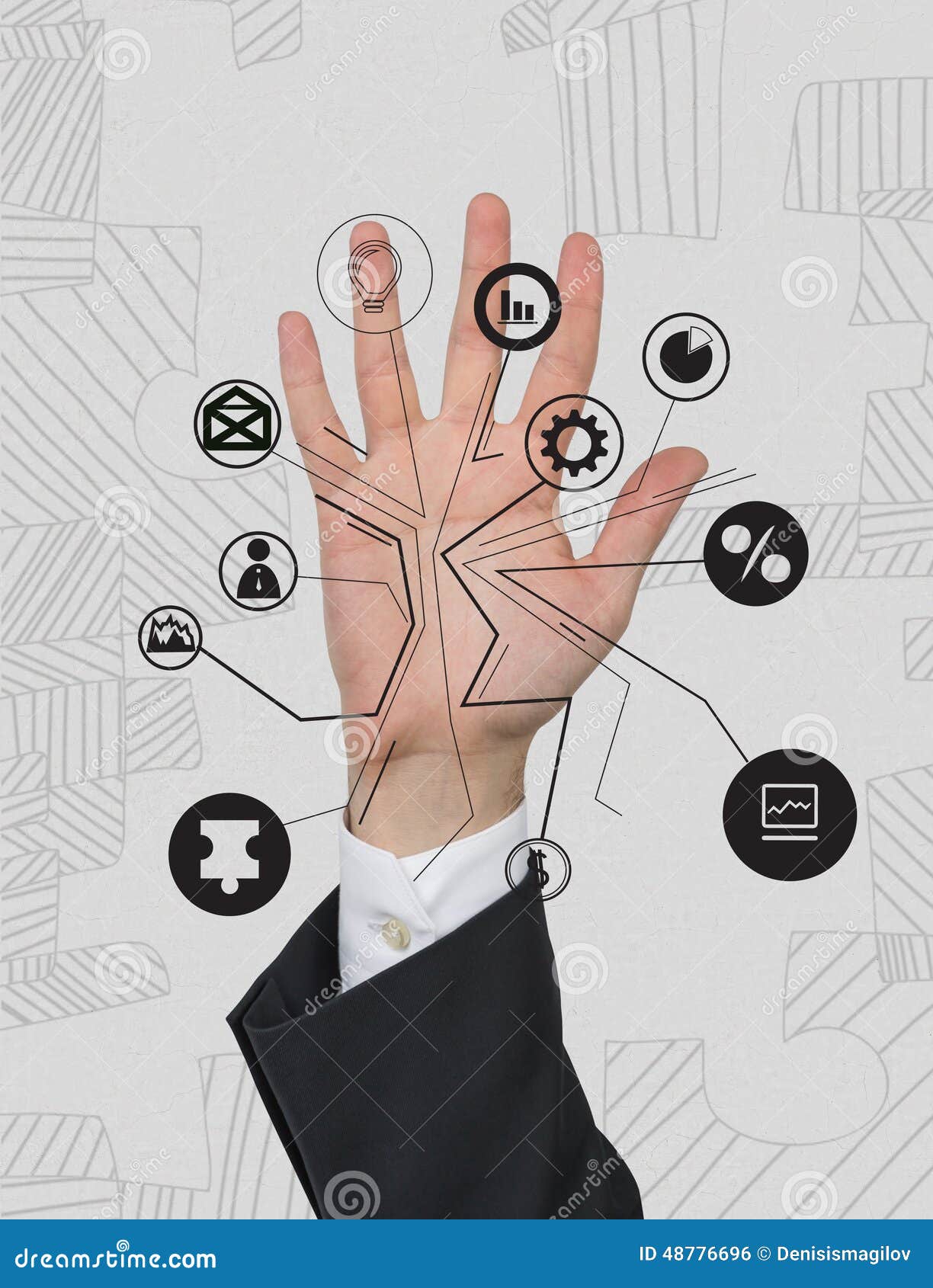 Hand and drawing icons stock photo. Image of hand, motivation - 48776696