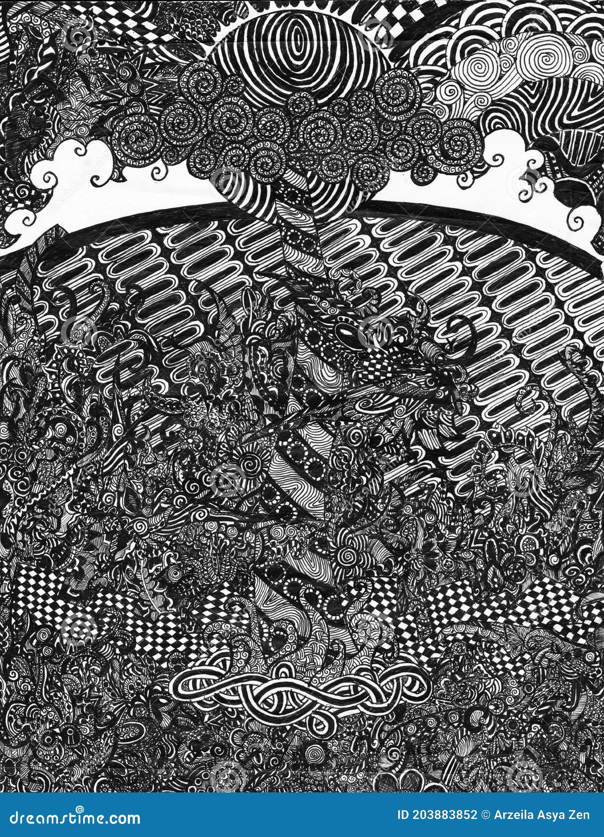 Hand Drawing of Indonesian Batik Patterns Stock Illustration ...