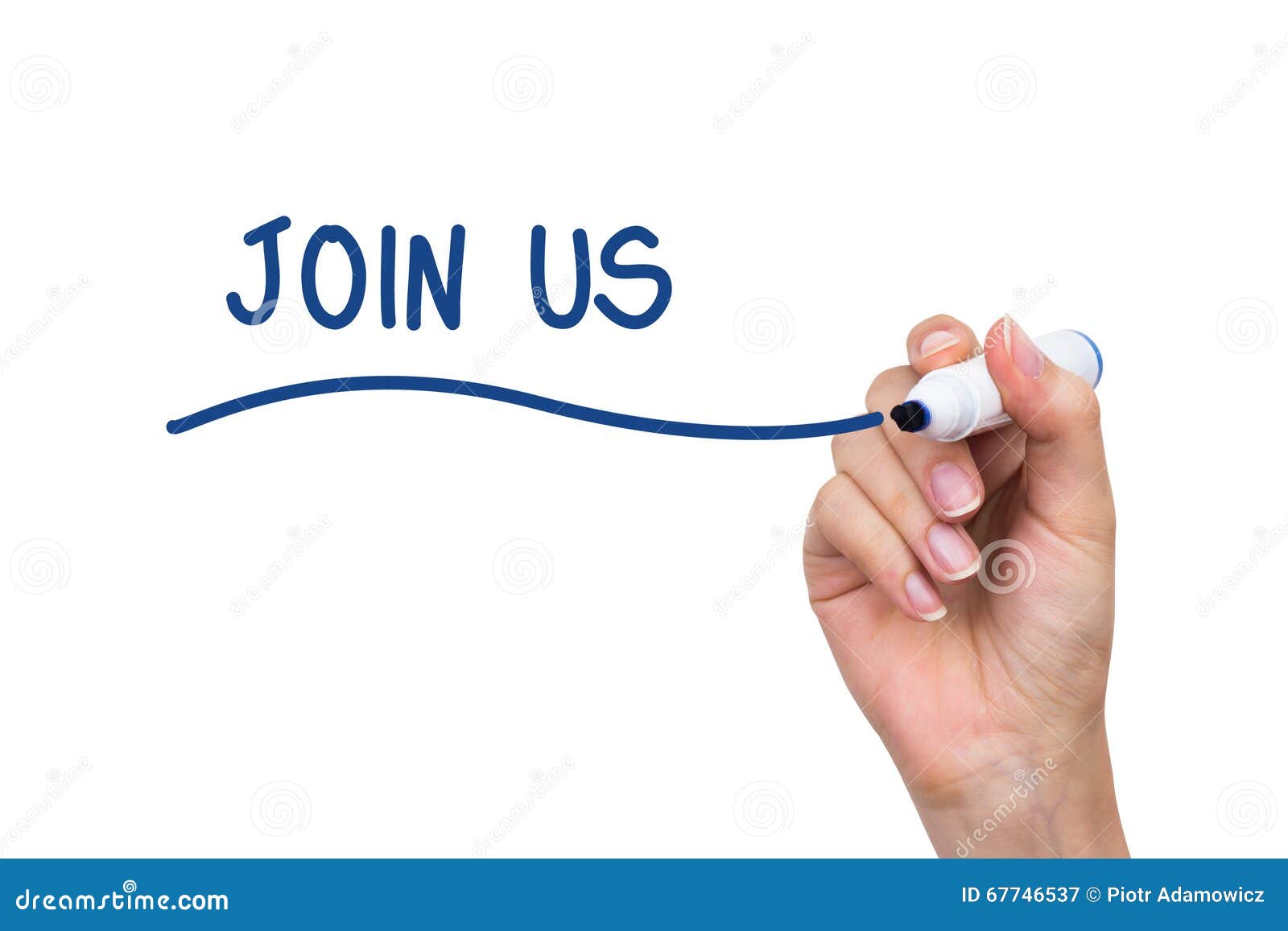 Hand Drawing Join Us Words. Subscribe or Register Conception Stock ...