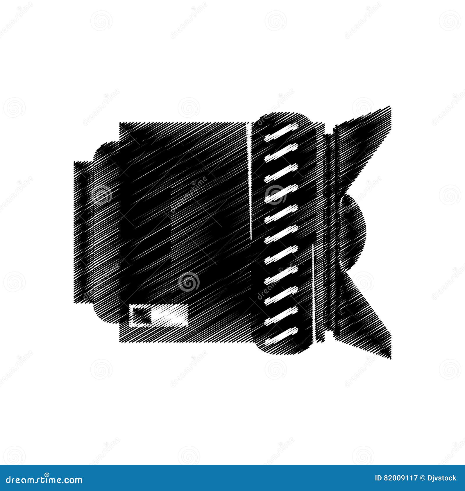 Hand Drawing Lens Photo Camera Icon Stock Vector - Illustration of ...