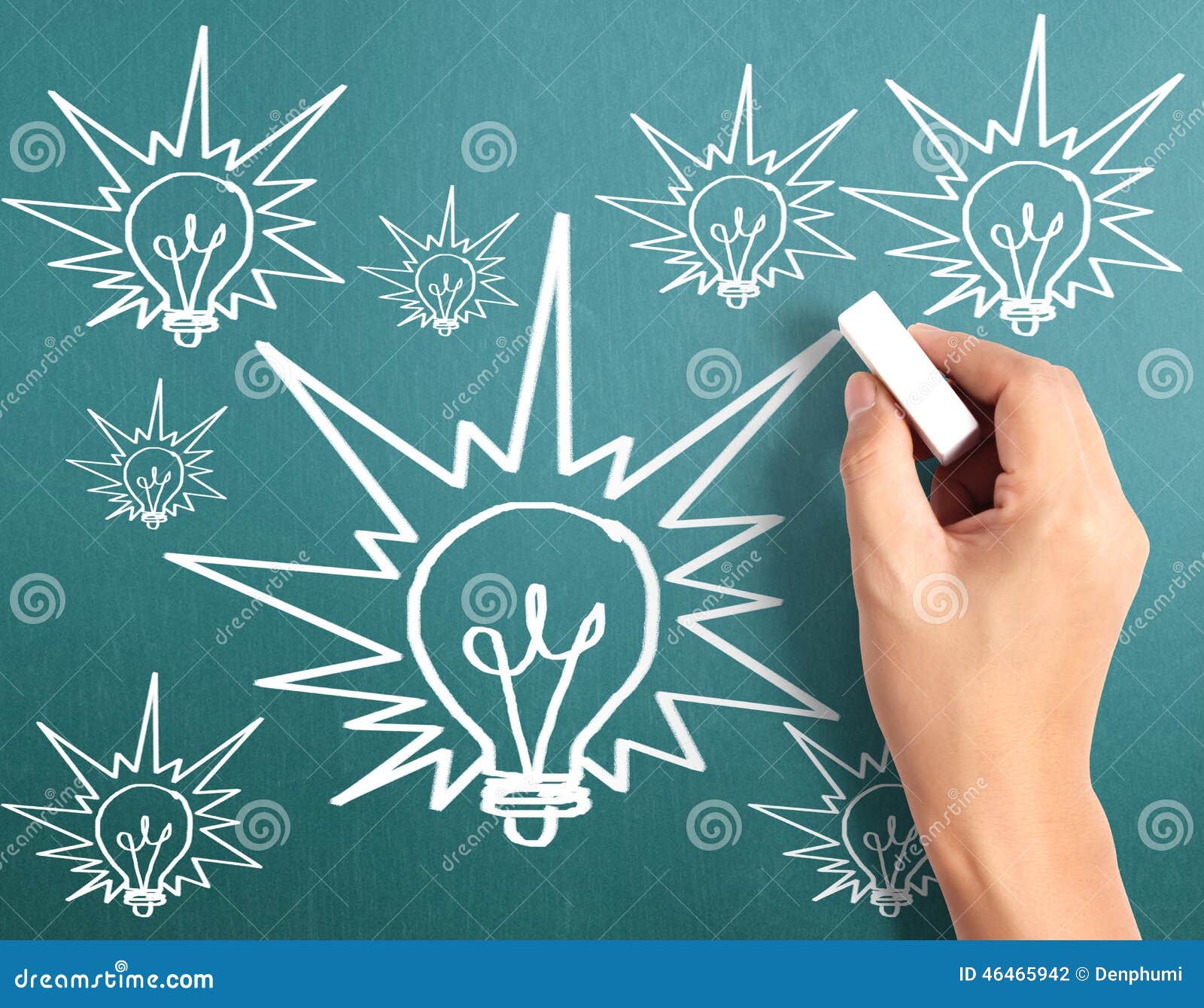 Hand drawing light bulb stock photo. Image of pretty - 46465942