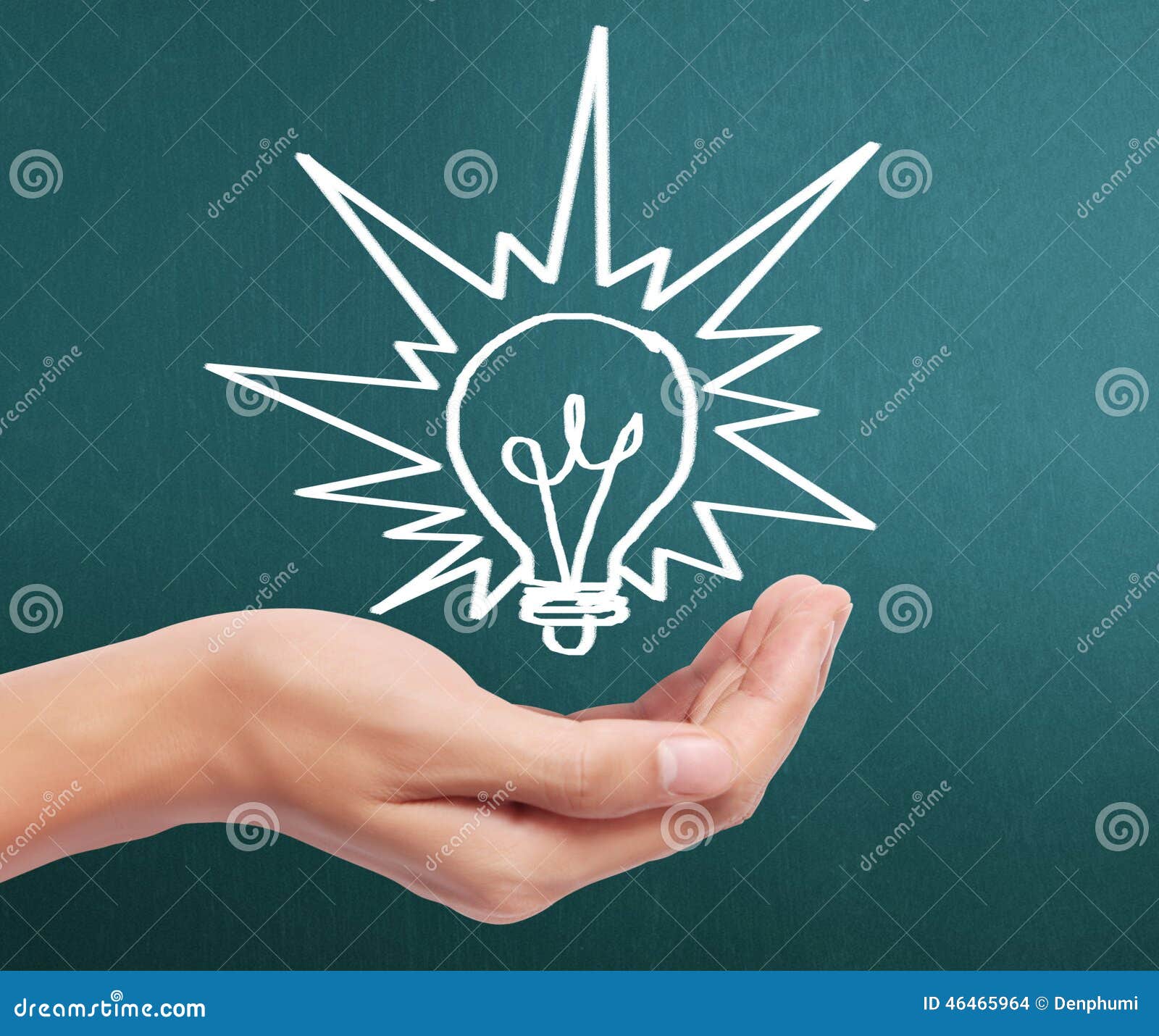 Hand drawing light bulb stock photo. Image of draw, school - 46465964