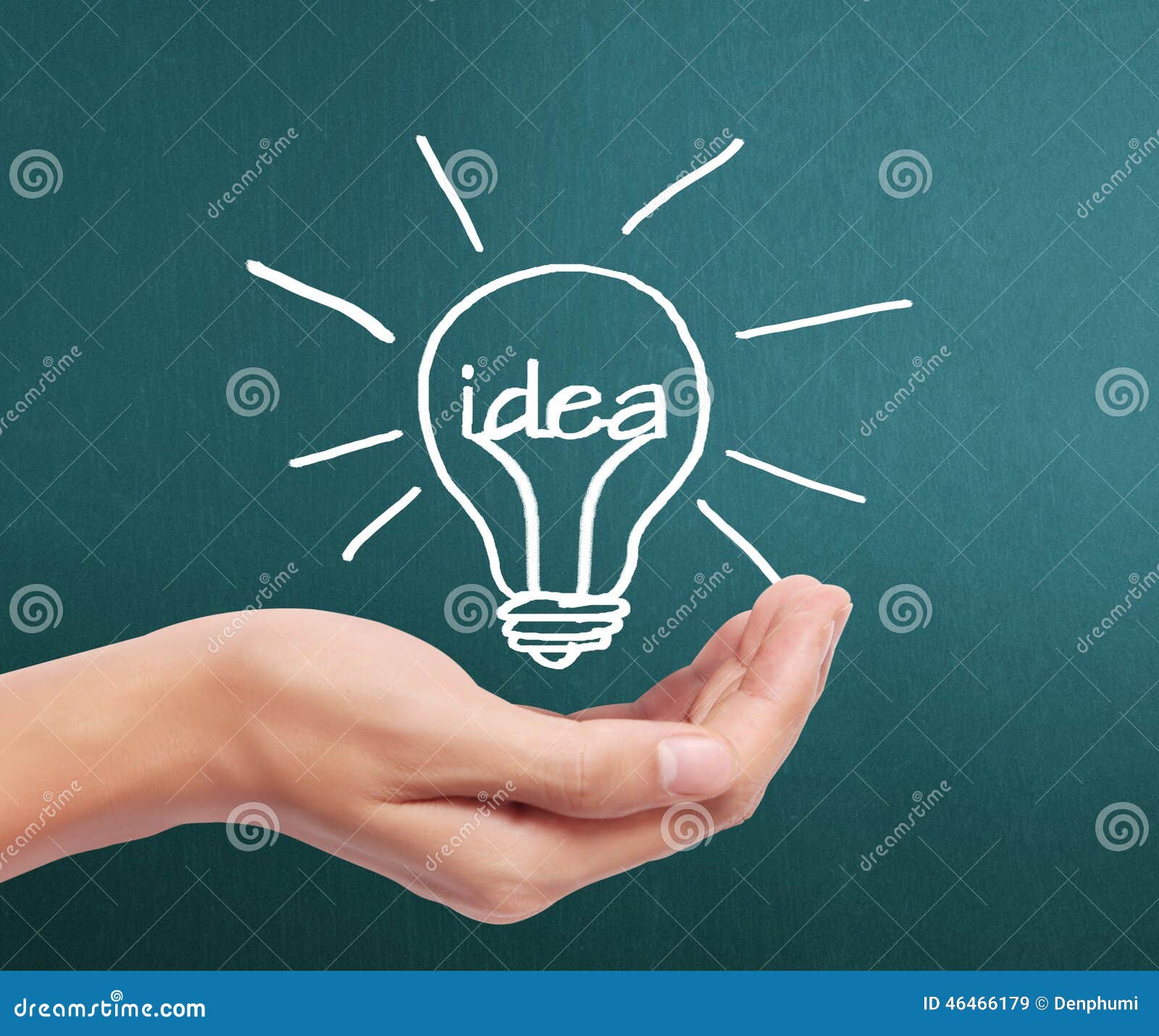 Hand drawing light bulb stock image. Image of success - 46466179