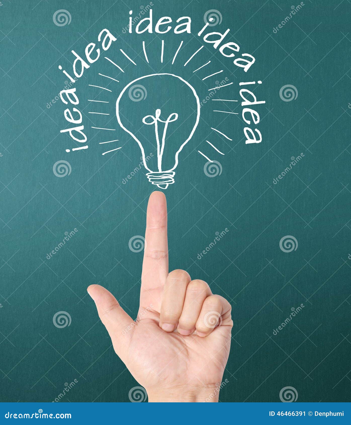 Hand drawing light bulb stock image. Image of concept - 46466391