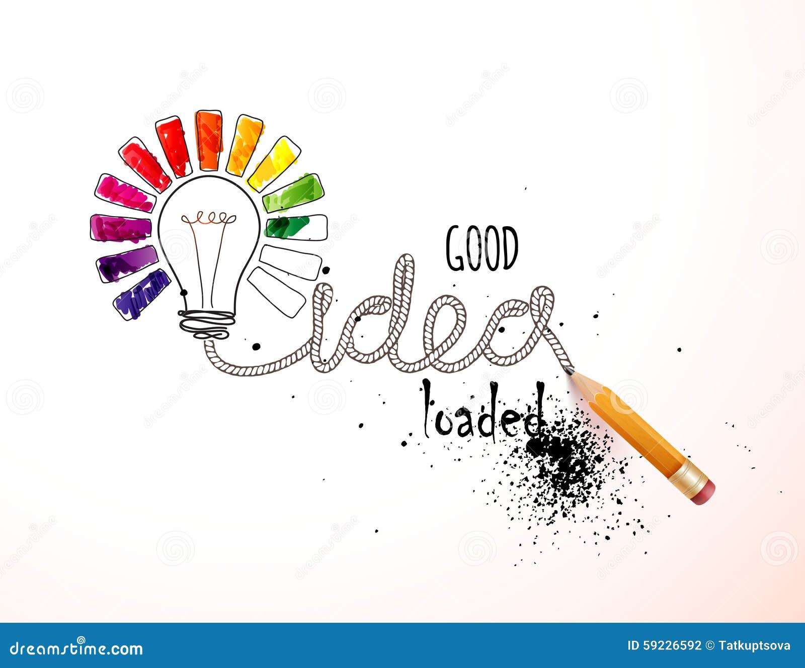 Hand drawing light bulb stock vector. Illustration of creative - 59226592