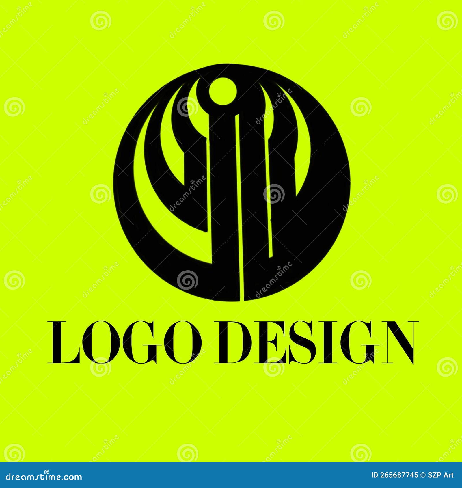 Logo Design Illustration Using Line Arts Stock Illustration ...