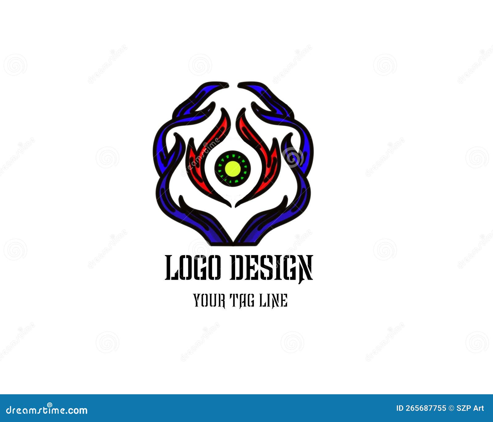 Logo Design Illustration Using Line Arts Stock Illustration ...