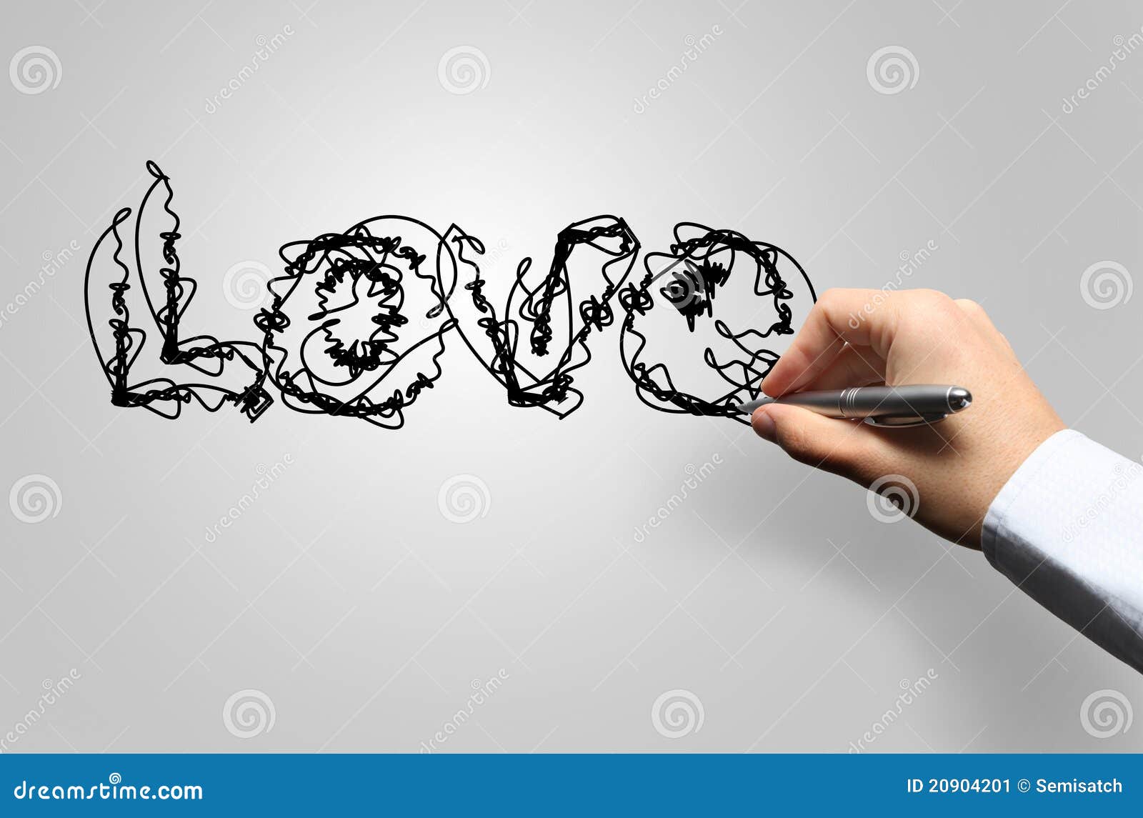 Hand drawing love stock illustration. Illustration of hand - 20904201