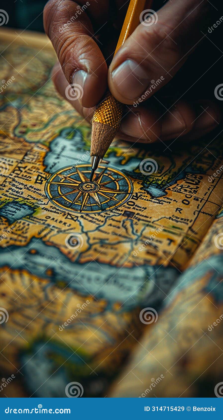 Hand Drawing A Map Royalty-Free Stock Photo | CartoonDealer.com #314715429