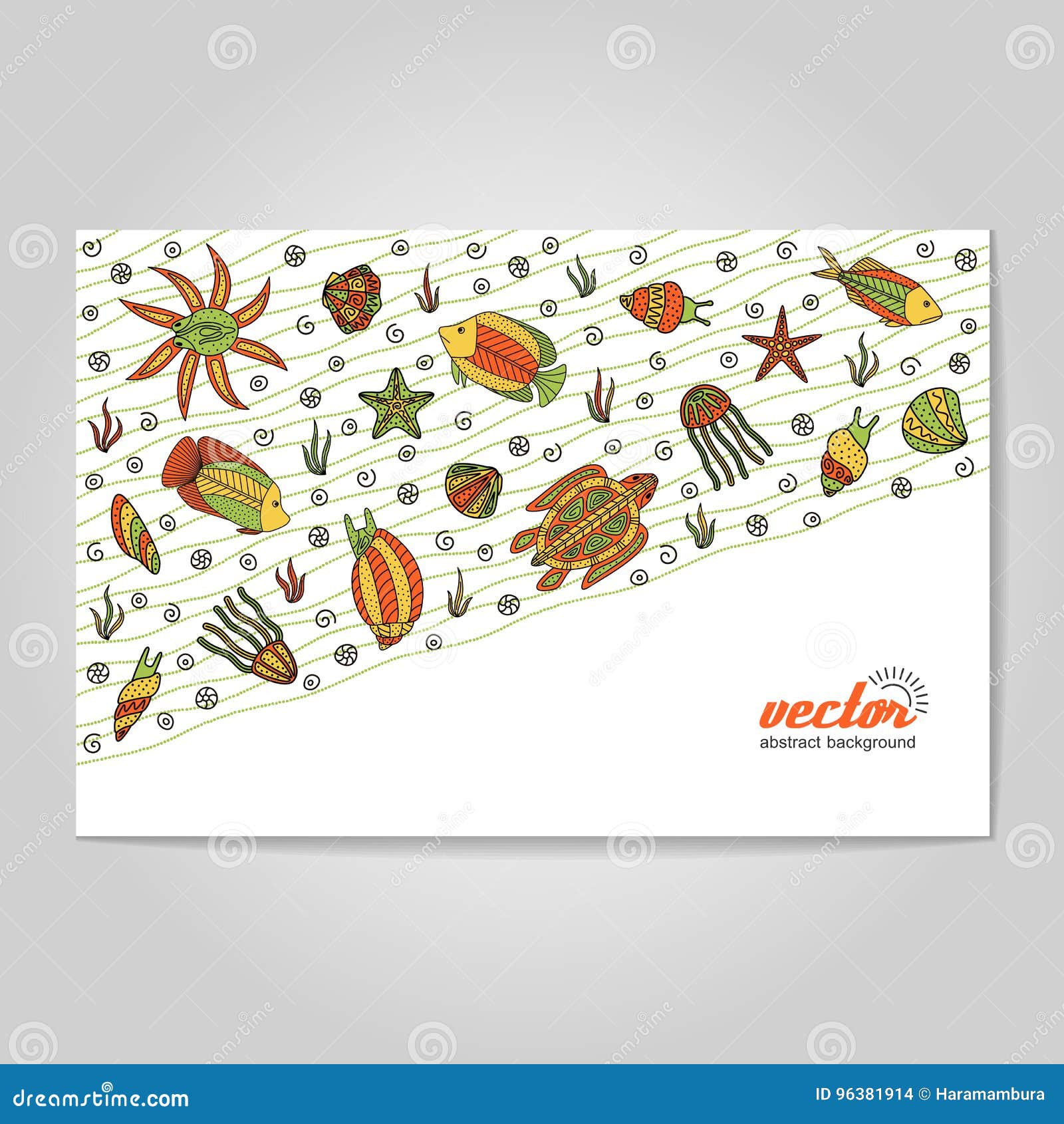 Hand Drawing - Mollusk, Octopus, Starfish. Stock Vector - Illustration ...