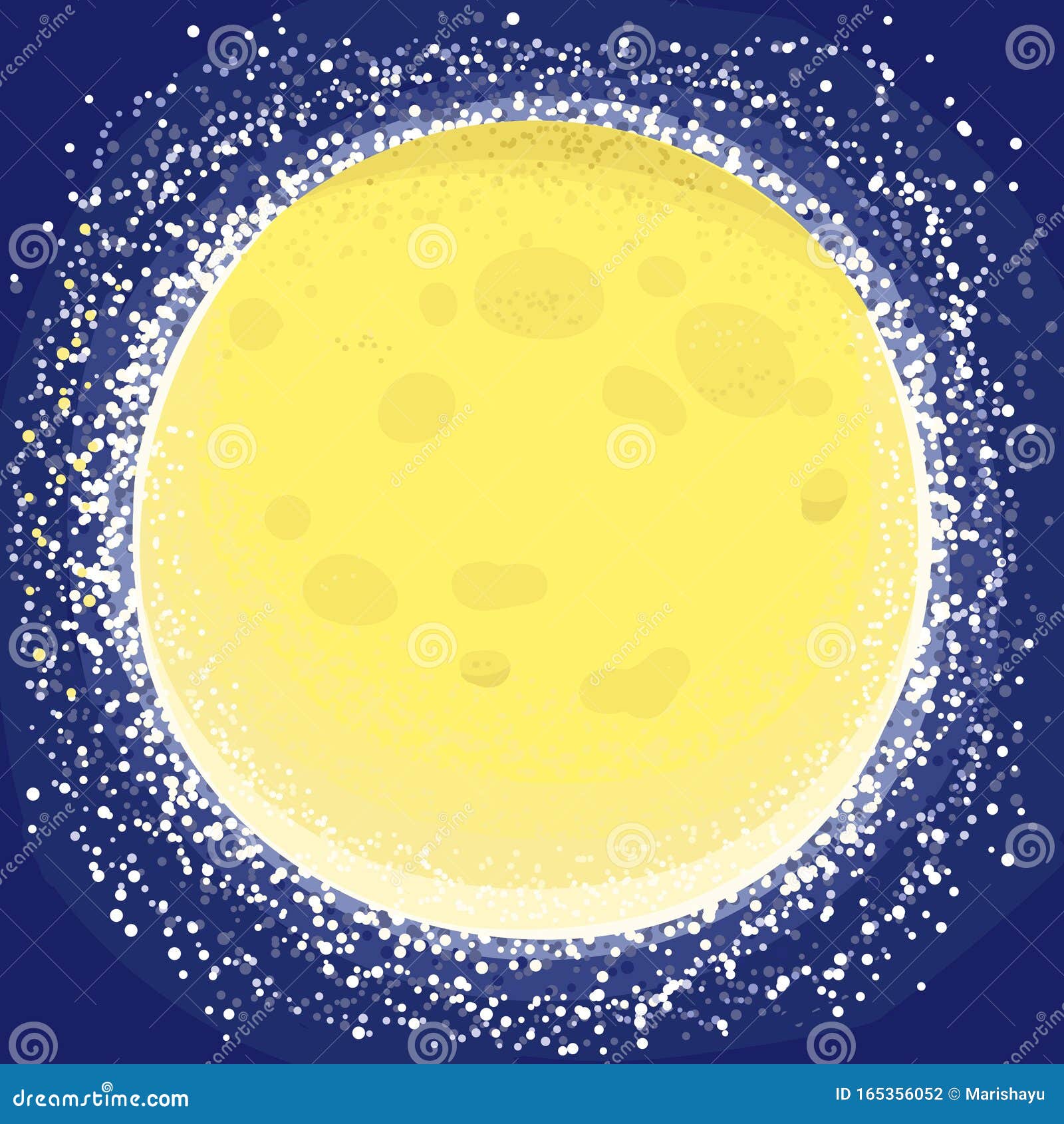 Hand Drawing Moon in the Sky Stock Vector - Illustration of night ...