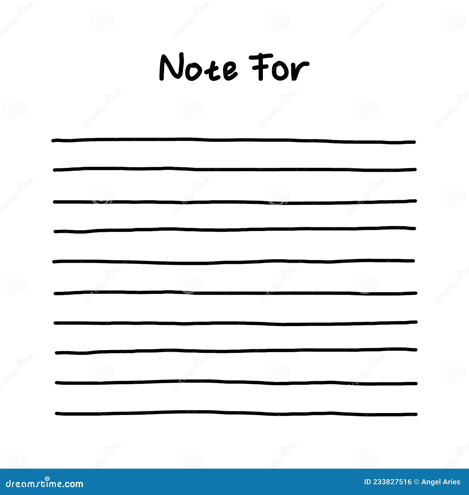 Hand Drawing Note for. Its Memo Planner Stock Photo - Illustration of ...