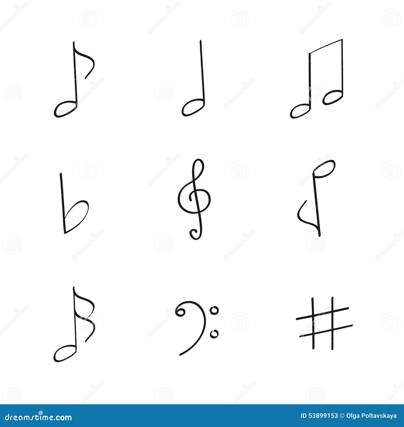 Hand-drawing notes stock vector. Illustration of handdrawing - 53899153