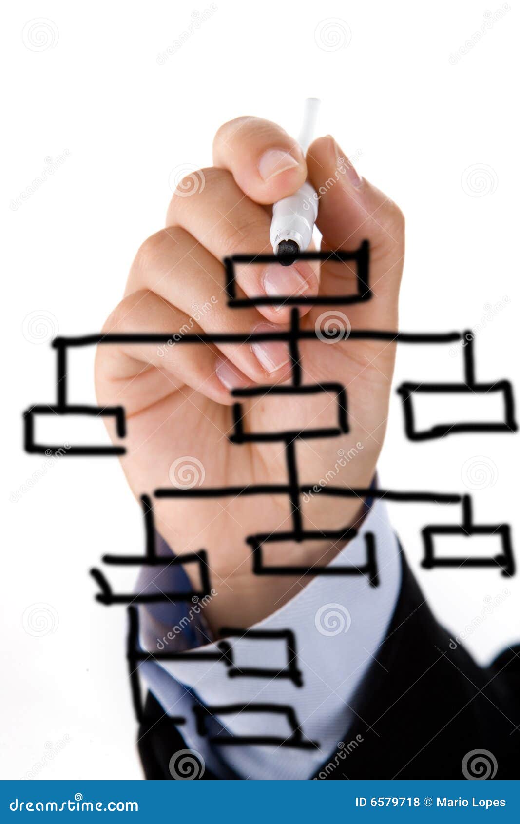 Hand Drawing Organigram Chart In Whiteboard Royalty-Free Stock Image ...